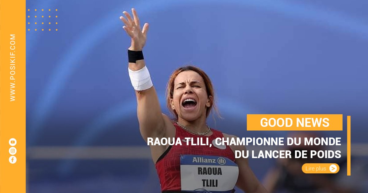Raoua Tlili, championne du monde du lancer de poids